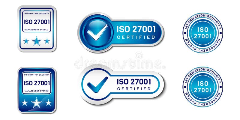 ISO 27001 Certified Label Stamp. Information Security Management System ...