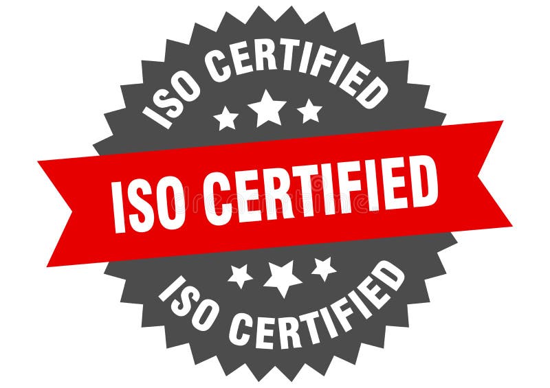 Iso Certified Sign. Round Ribbon Sticker. Isolated Tag Stock Vector ...