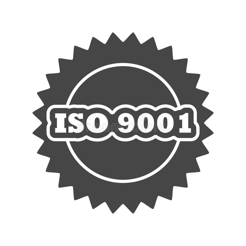 ISO 9001 Certified Sign Icon Stock Vector - Illustration of certificate ...