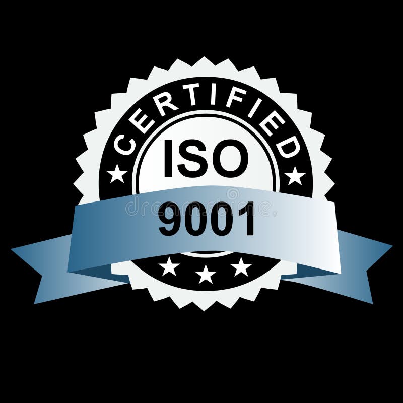 ISO 9001 Certified, Silver Badge with Red Ribbon - Vector Eps10 Stock ...