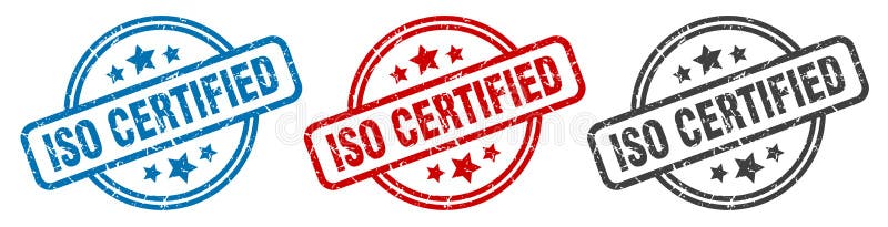 Iso Certified Stamp. Iso Certified Round Isolated Sign Stock Vector ...