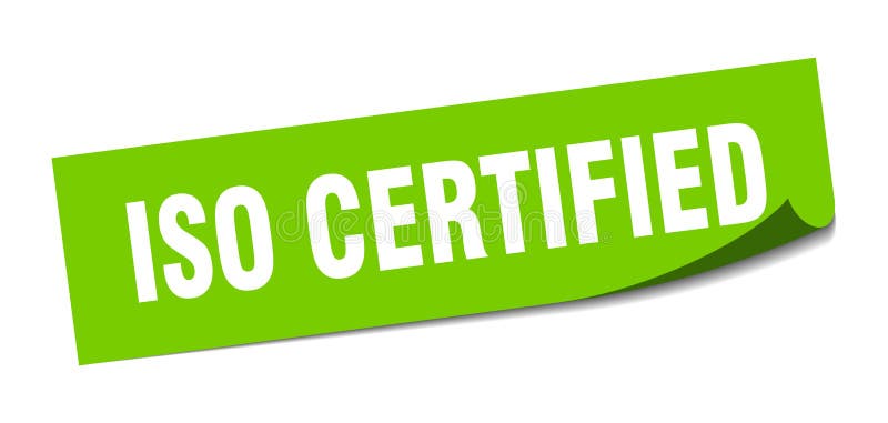 Iso Certified Sticker. Square Isolated Label Sign. Peeler Stock Vector ...