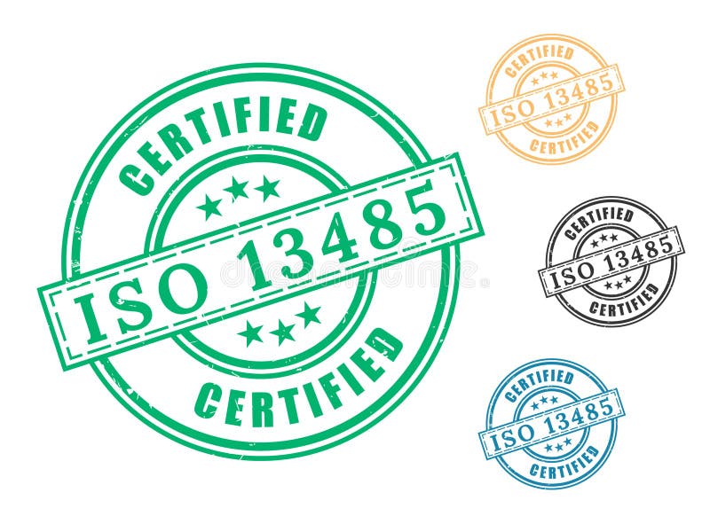 ISO 13485 Compliance Stamps, Medical Device Quality Control Vector Set ...
