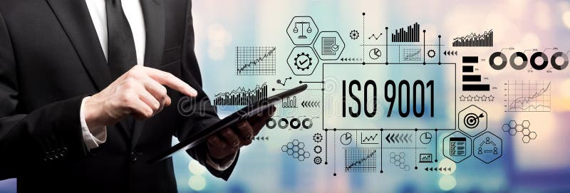 ISO 9001 Concept with Businessman Stock Photo - Image of concept ...