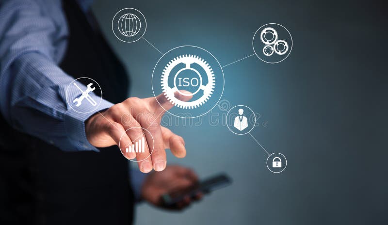 ISO Concept with Man Holding Phone Stock Photo - Image of lifestyle ...