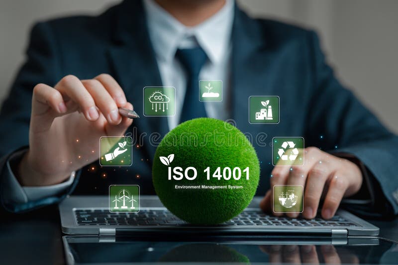ISO 14001 Environment Management System Concept with Green Sphere Stock ...