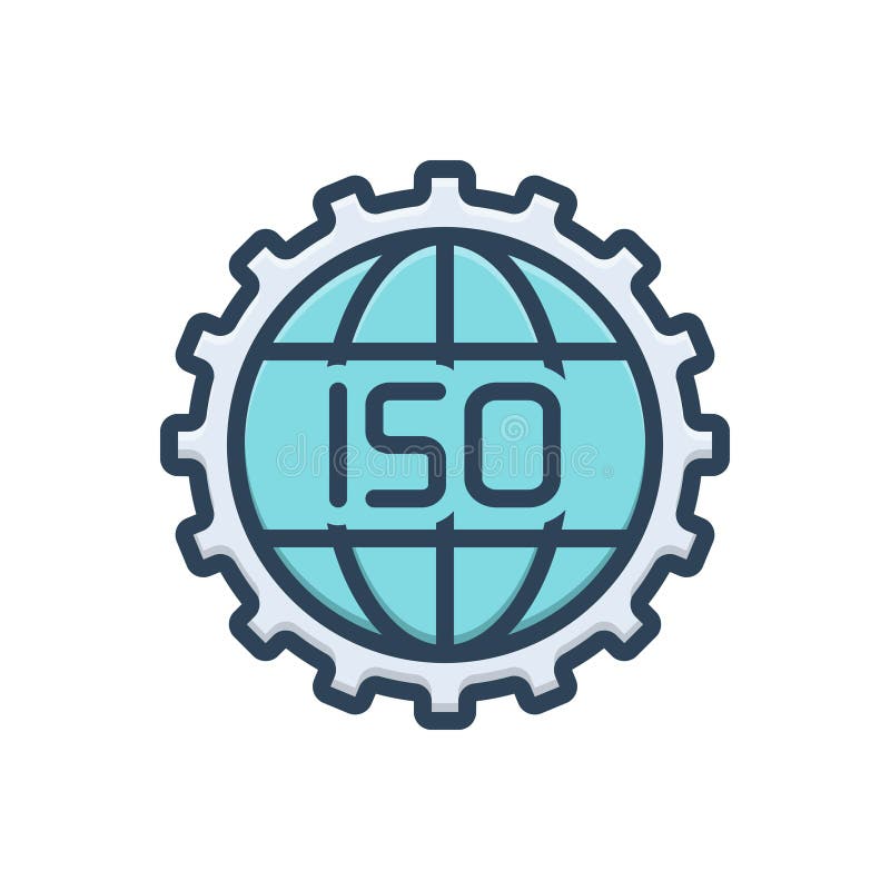 Color Illustration Icon for Iso, Certificate and International Stock ...
