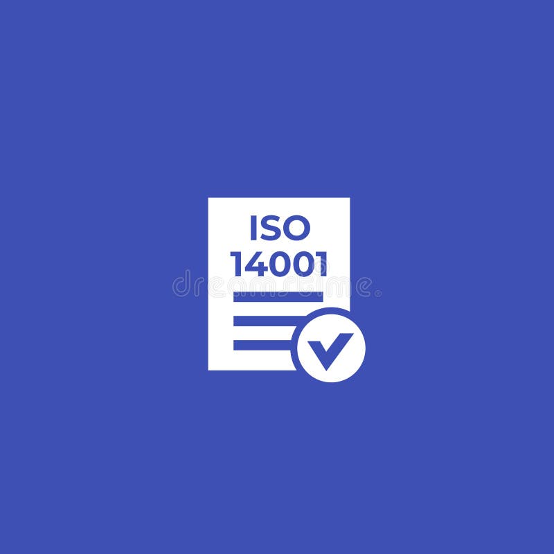 ISO 14001 icon stock vector. Illustration of certificate - 160213927