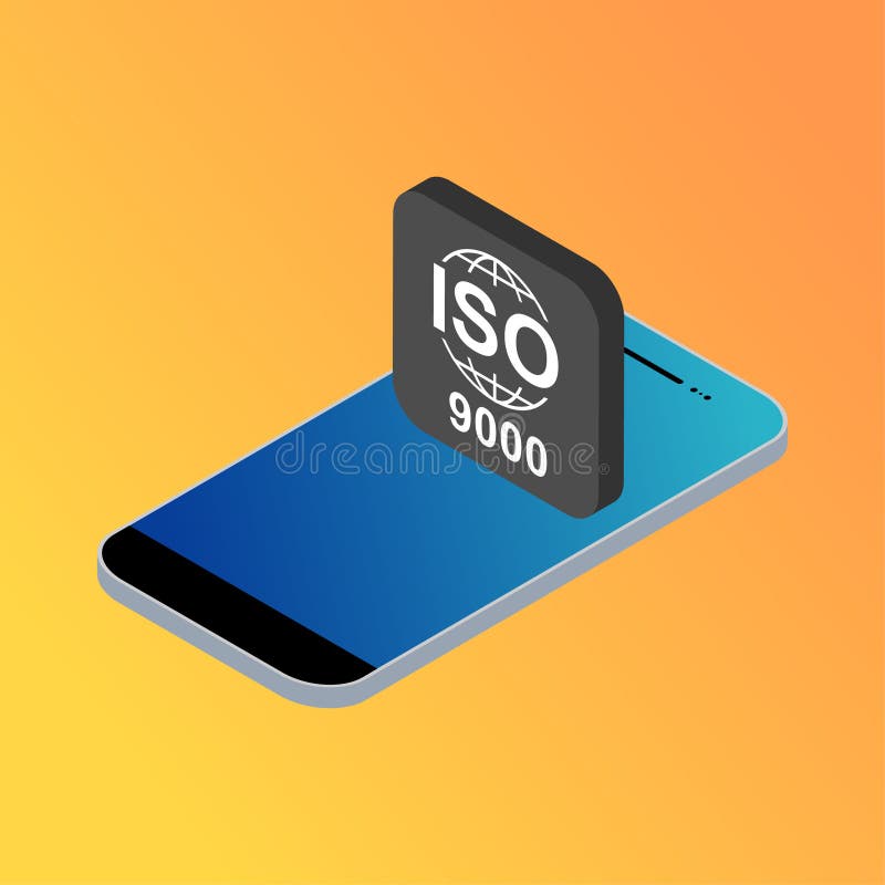 Iso 9000 Icon. Standard Quality Symbol Stock Vector - Illustration of ...