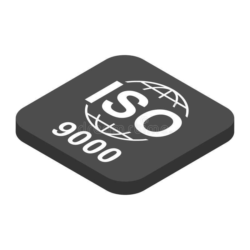 Iso 9000 Icon. Standard Quality Symbol Stock Vector - Illustration of ...