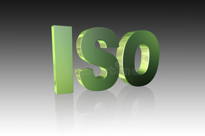 ISO Lettering - 3D Illustration Stock Illustration - Illustration of ...