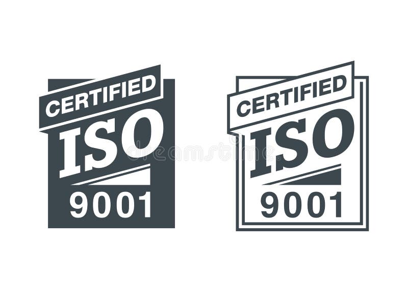 ISO 9001 Monochrome Square Sign Stock Vector - Illustration of ...