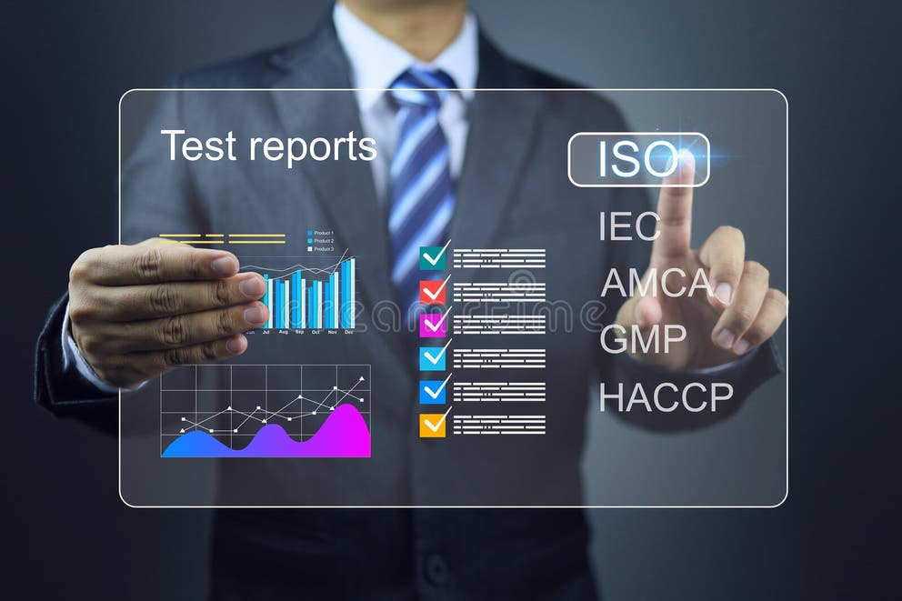ISO product test reports stock photo. Image of exported - 294326202