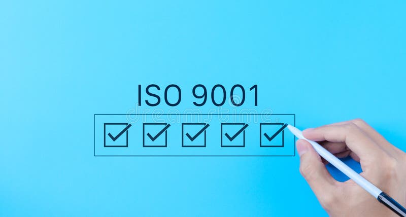 ISO 9001 Quality Assurance Checklist Concept. Hand Marking Checkboxes ...