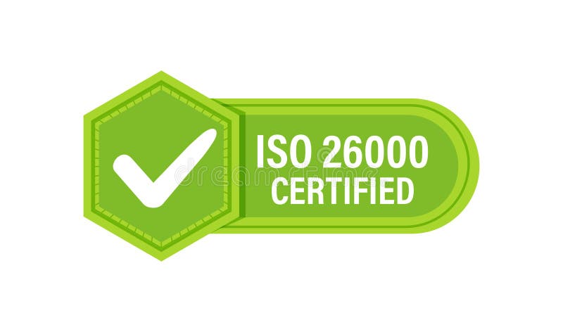 ISO 26000 Quality Management Certification Badge. Vector Illustration ...
