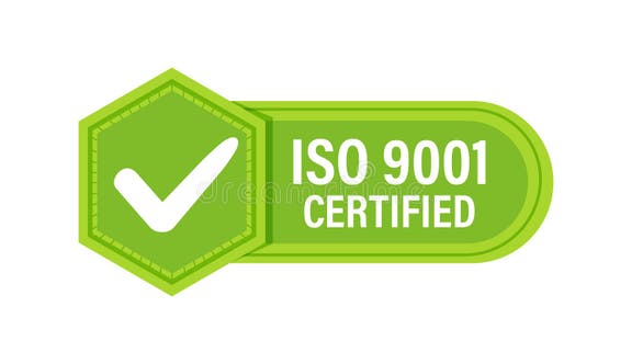 ISO 9001 Quality Management Certification Badge. Vector Illustration ...