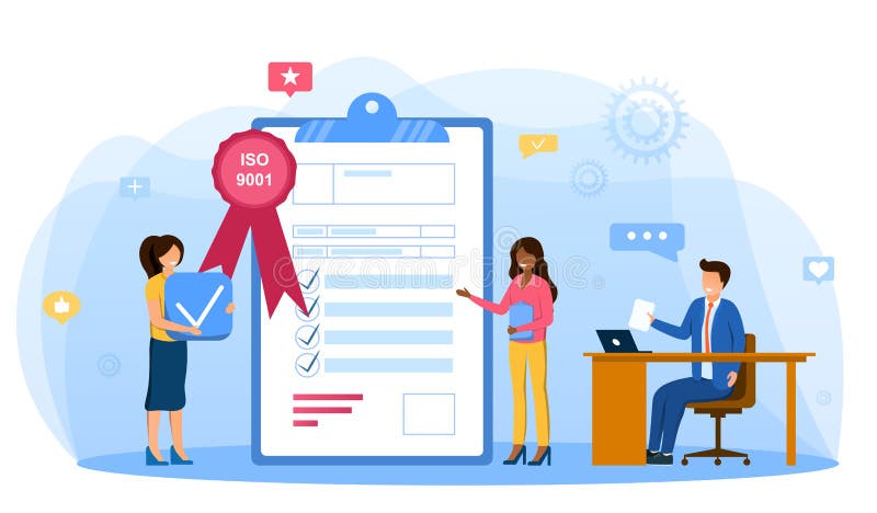 ISO 9001 Quality Management System Stock Vector - Illustration of ...