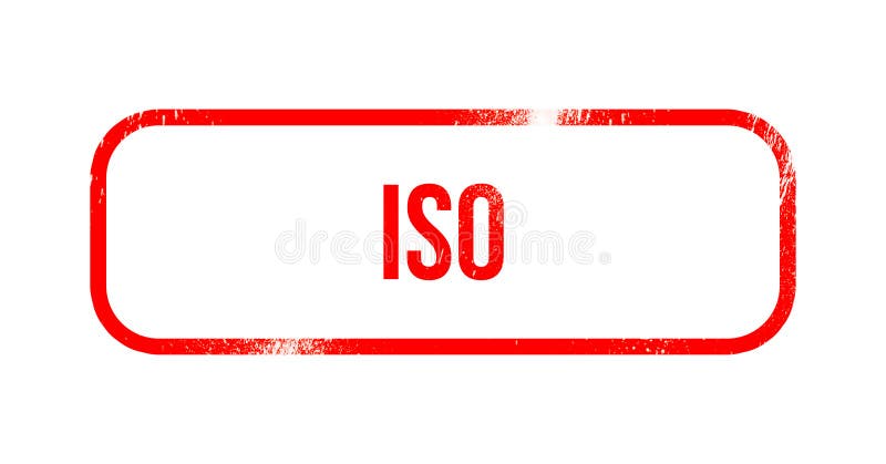 Iso - Red Grunge Rubber, Stamp Stock Illustration - Illustration of ...