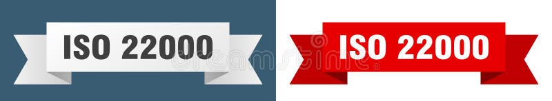 Iso 22000 Ribbon. Iso 22000 Isolated Paper Sign. Banner Stock Vector ...
