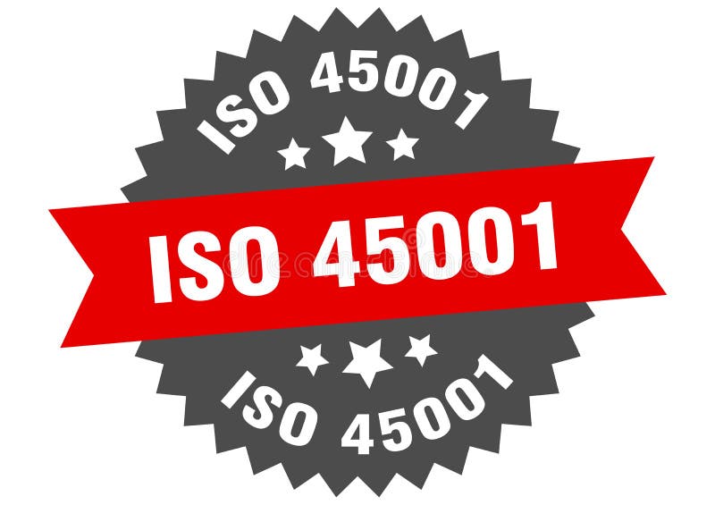 Iso 45001 Round Ribbon Isolated Label. Iso 45001 Sign Stock Vector ...