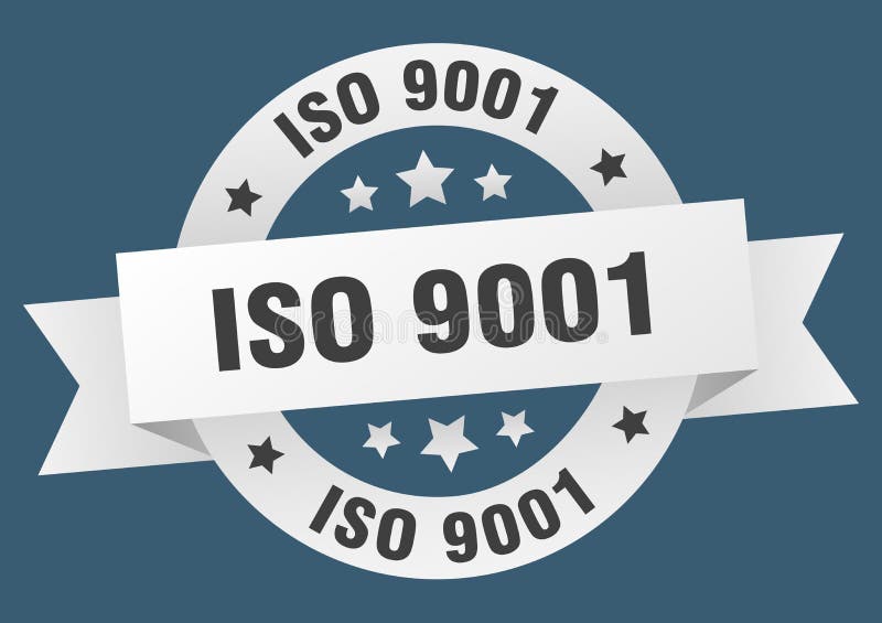 Iso 9001 Round Ribbon Isolated Label. Iso 9001 Sign Stock Vector ...