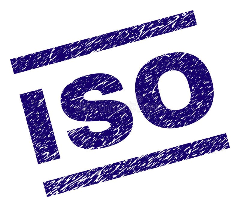 Scratched Textured ISO Stamp Seal Stock Vector - Illustration of grunge ...