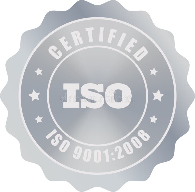 ISO Seal in Silver , ISO Stamp, Certified Company Certificate, ISO 9001 ...