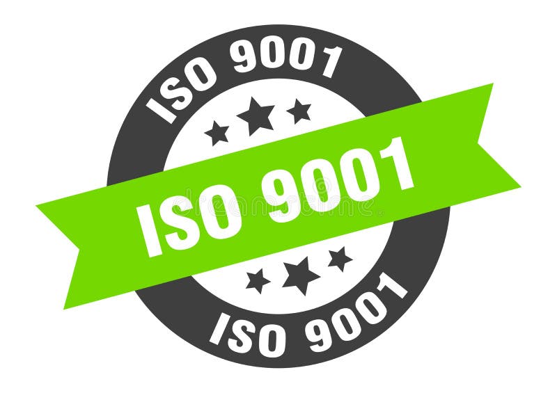 Iso 9001 Sign. Round Ribbon Sticker. Isolated Tag Stock Vector ...