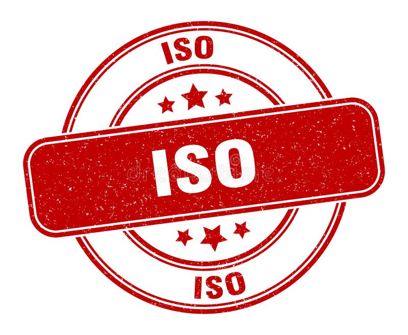 Iso Stamp. Iso Label. Round Grunge Sign Stock Vector - Illustration of ...