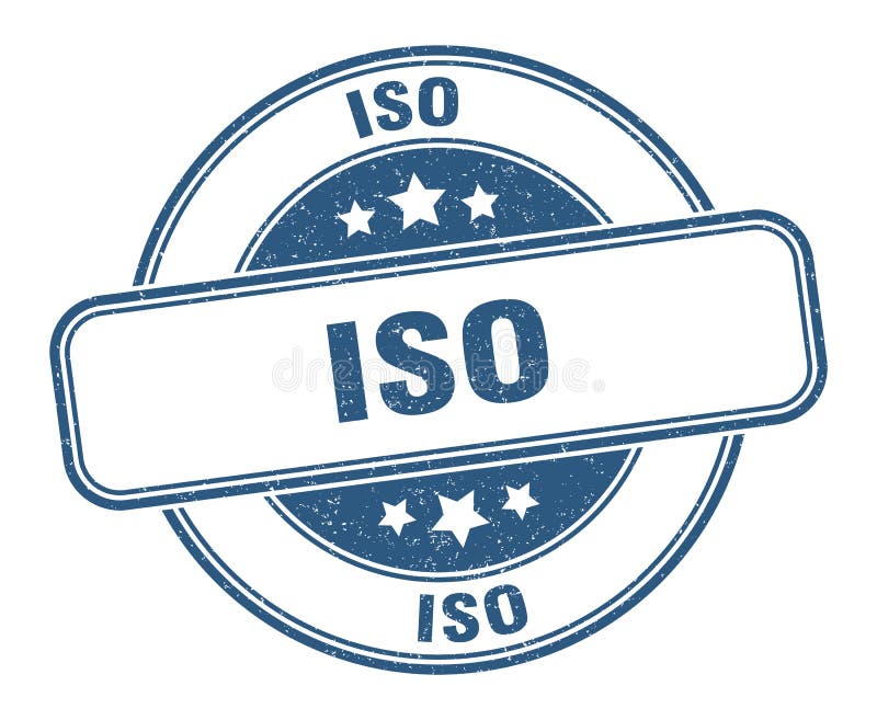 Iso Stamp. Iso Label. Round Grunge Sign Stock Vector - Illustration of ...