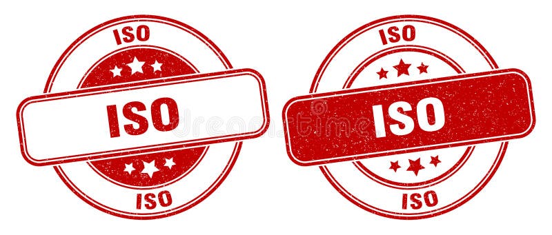 Iso Stamp. Iso Label. Round Grunge Sign Stock Vector - Illustration of ...