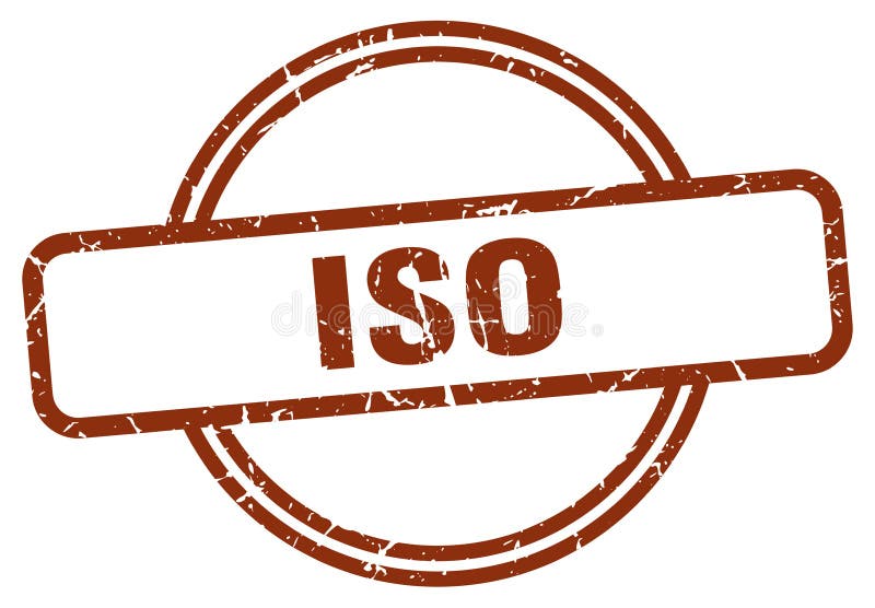Iso Stamp. Iso Round Vintage Grunge Label Stock Vector - Illustration ...