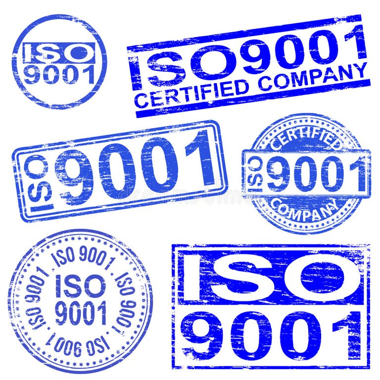 ISO 9001 Stamps stock vector. Illustration of rubber - 40043953
