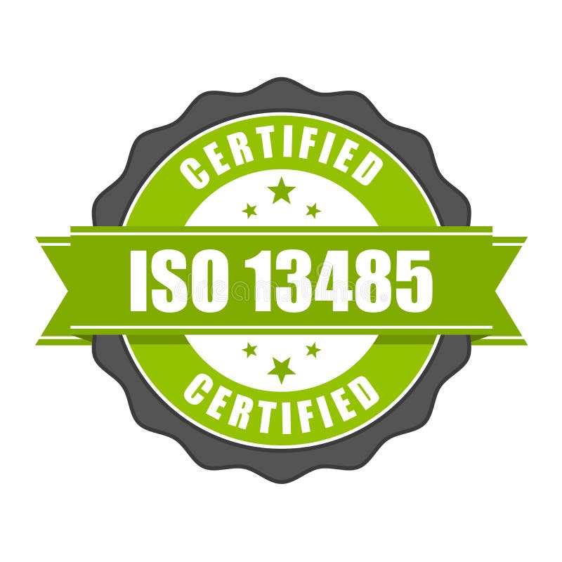 ISO 13485 Standard Certificate Badge - Medical Devices Stock Vector ...
