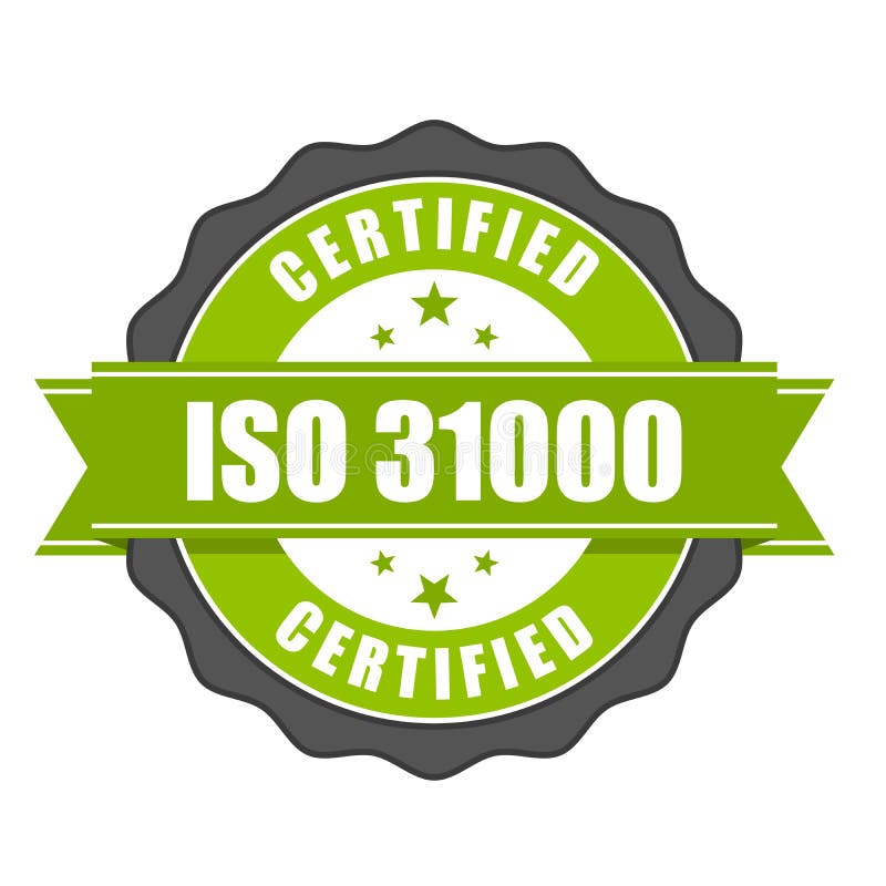 ISO 31000 Standard Certificate Badge Stock Vector - Illustration of ...