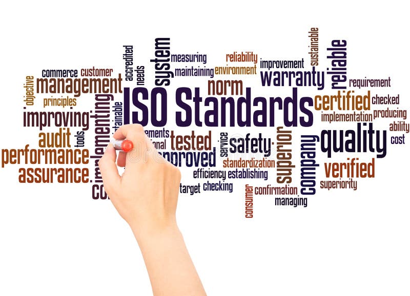 Standards Word Cloud Hand Writing Concept Stock Photo - Image of ...