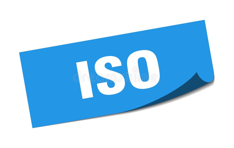 Iso Sticker. Iso Square Isolated Sign Stock Vector - Illustration of ...