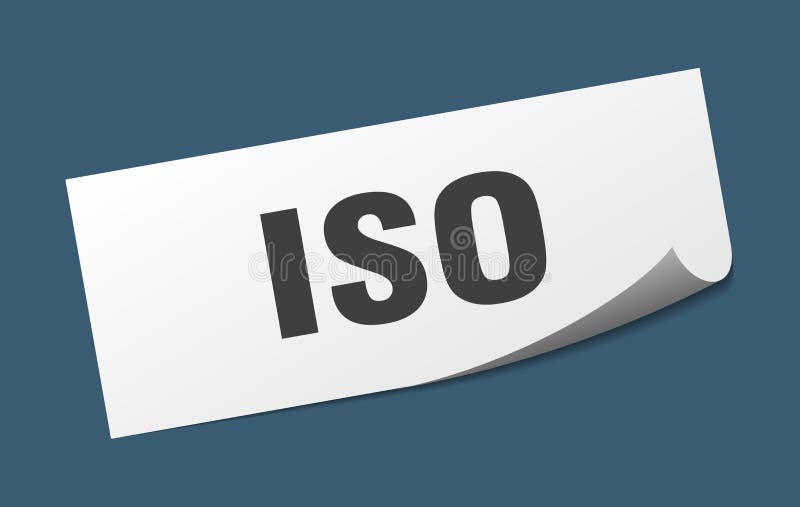 Iso Sticker. Iso Square Isolated Sign Stock Vector - Illustration of ...