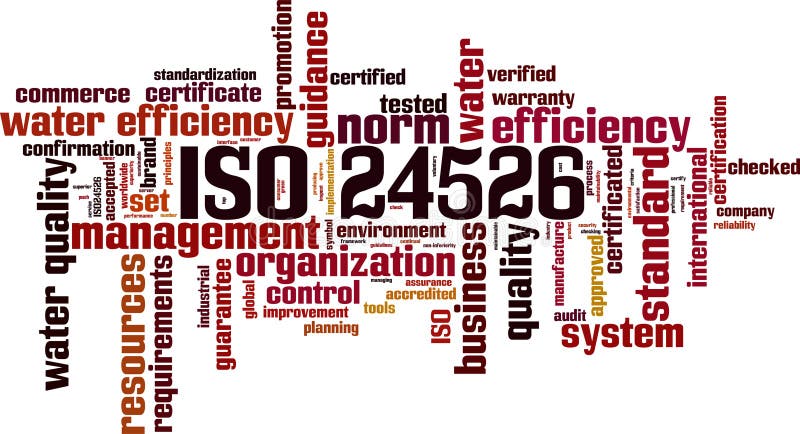 ISO 24526 word cloud stock vector. Illustration of framework - 271091458