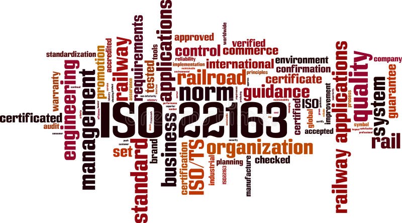 ISO 22163 word cloud stock vector. Illustration of organization - 280143205