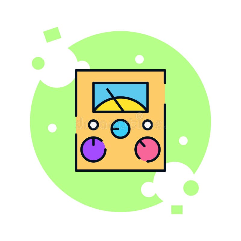 Isoalted Frequency Meter Icon Stock Vector - Illustration of audio ...