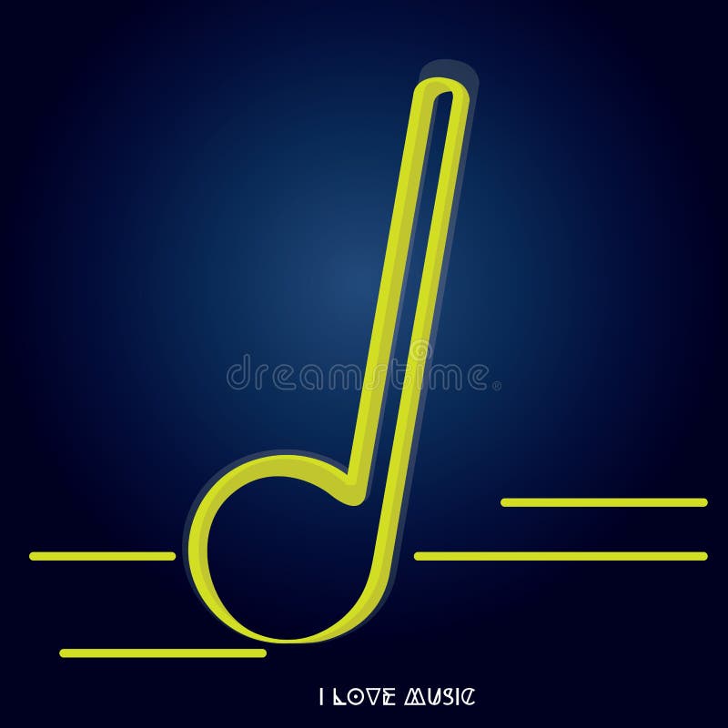 Isoalted half note stock vector. Illustration of musical - 164460607