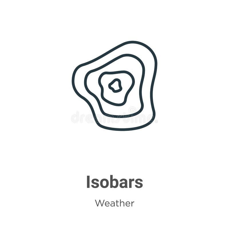 Isobars Icon. Trendy Modern Flat Linear Vector Isobars Icon on W Stock Vector - Illustration of ...