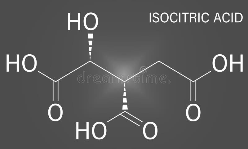 Isocitric Acid Molecule. Skeletal Formula Stock Vector - Illustration ...