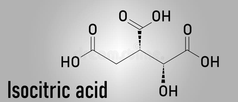 Isocitric Acid Molecule. Skeletal Formula Stock Vector - Illustration ...