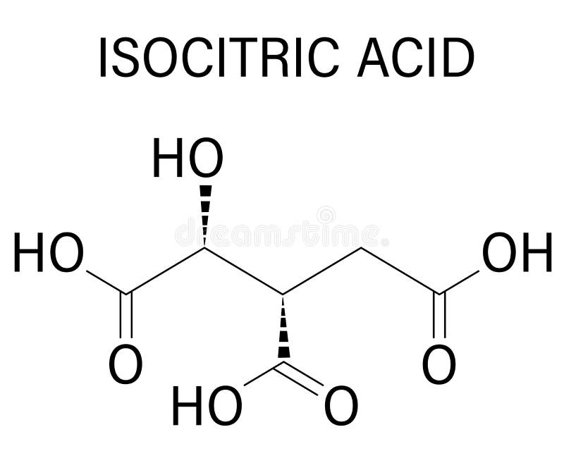 Isocitric Acid Molecule. Skeletal Formula Stock Vector - Illustration ...