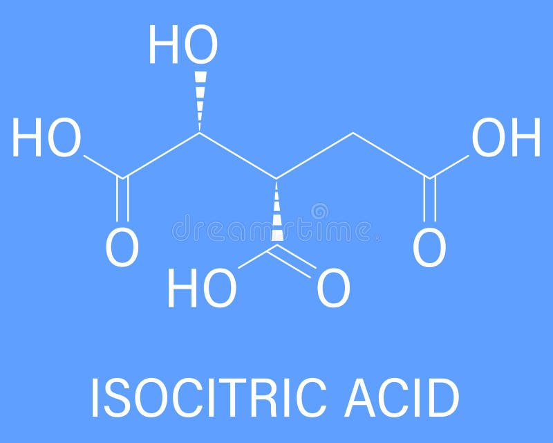 Isocitric Acid Molecule. Skeletal Formula Stock Vector - Illustration ...