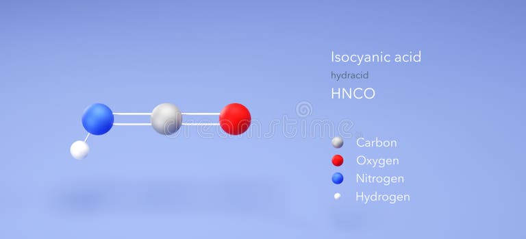 Isocyanic Acid Molecule, Molecular Structures, Hydracid, 3d Model ...