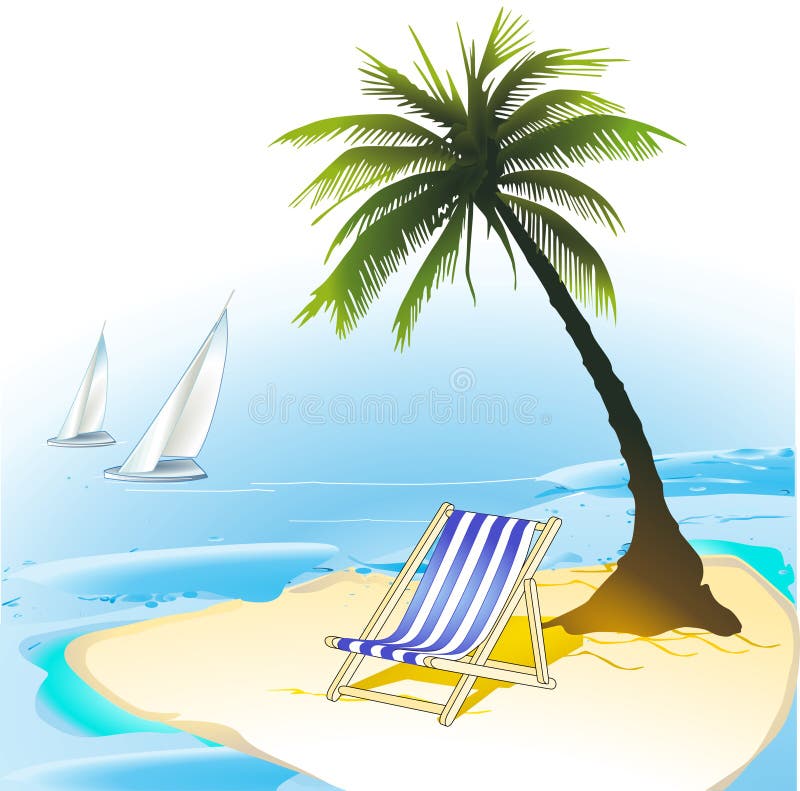 Isola illustrazione vettoriale. Illustrazione di albero - 10536156