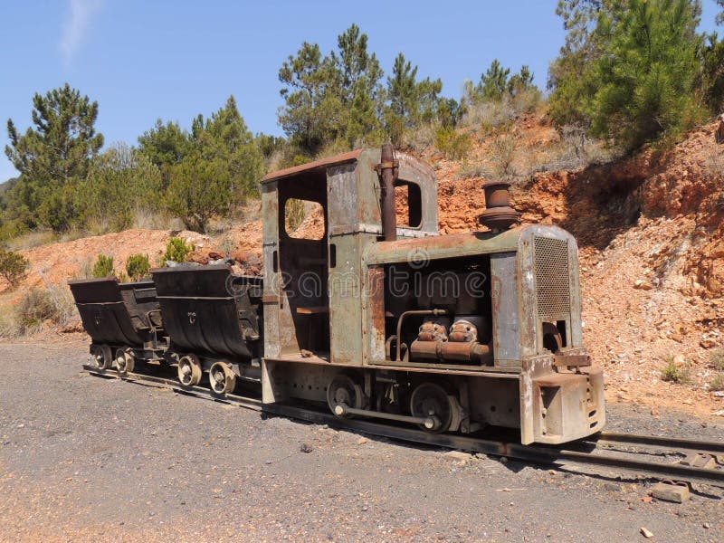 Vitage Mine Steam Locomotive Stock Image - Image of vintage, italy ...